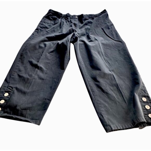 Ruby Rd. | Pants & Jumpsuits | Ruby Rd Womens 2w Black Capri Pants With ...